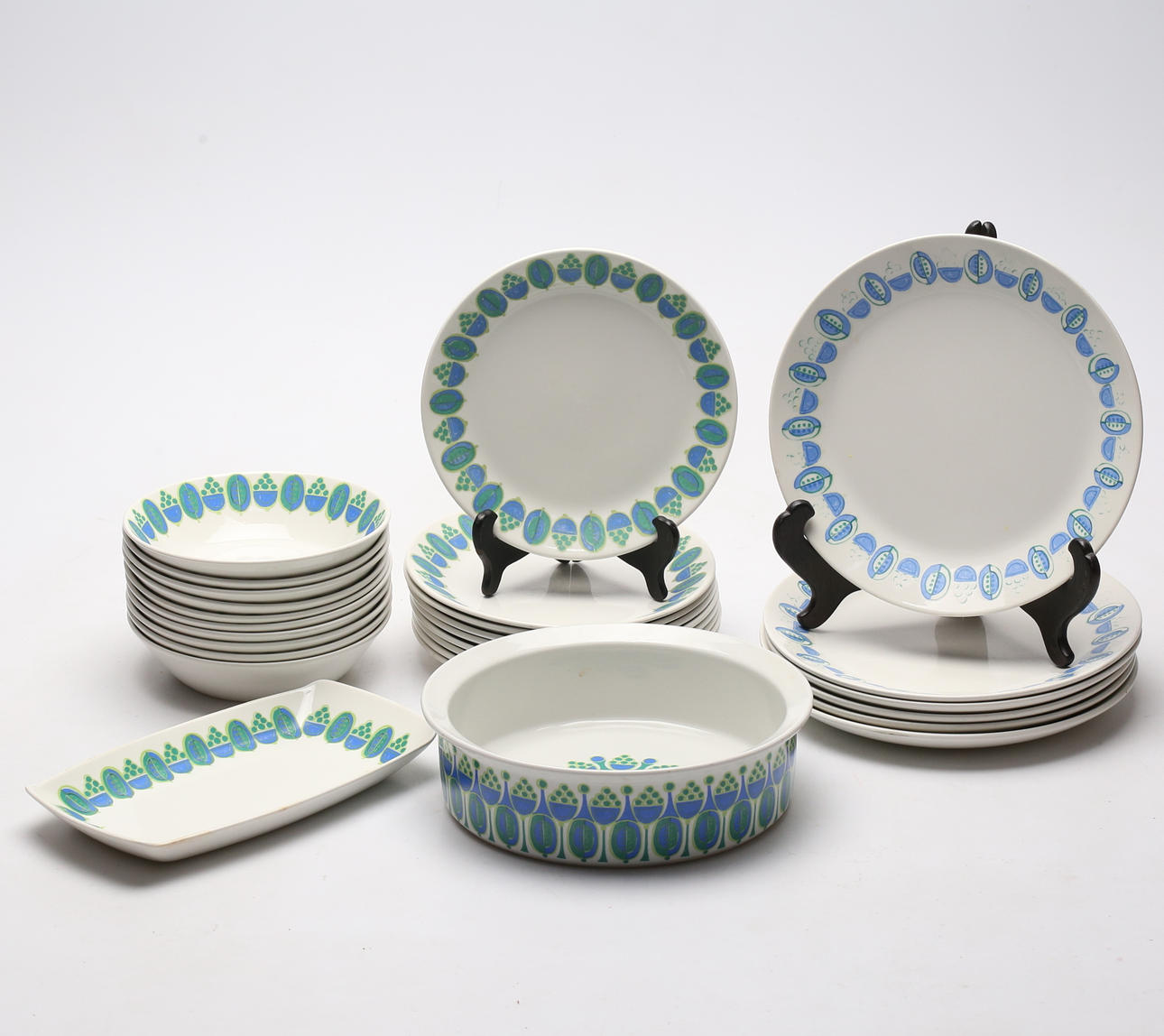 SERVISDELAR, 27 delar, "Granada", Turi design, Figgjo fajanse, Norge ...