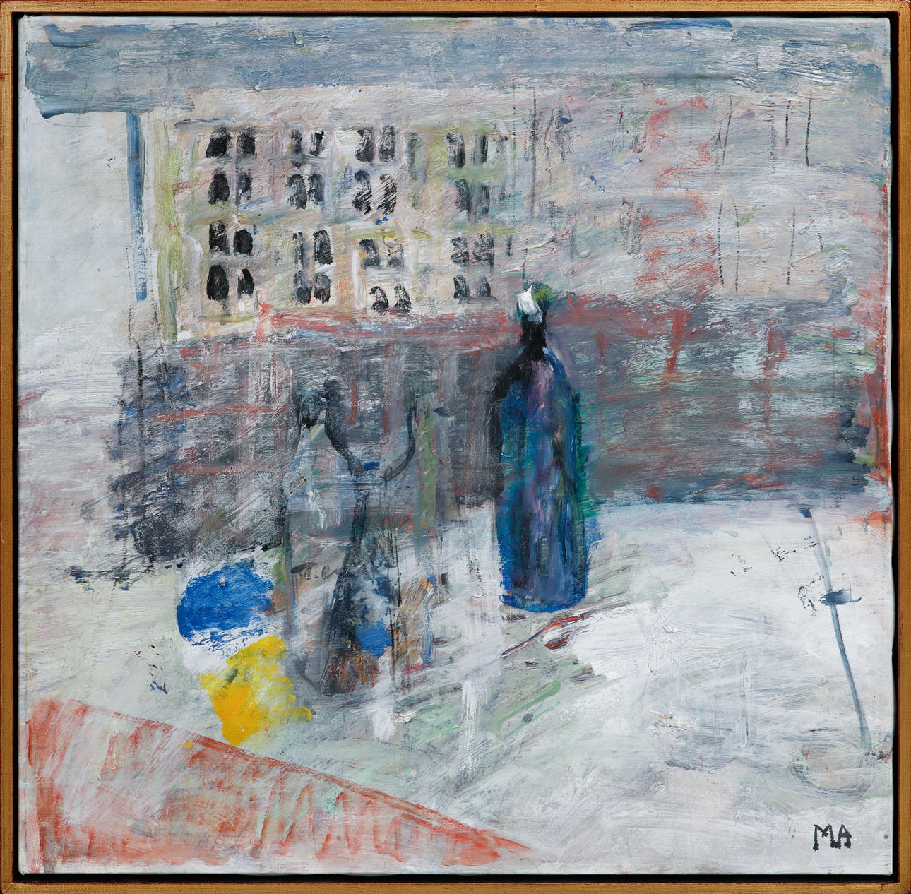 MAJ ARNELL. "Flaskor", olja på duk, signerad. Konst - Måleri - Auctionet