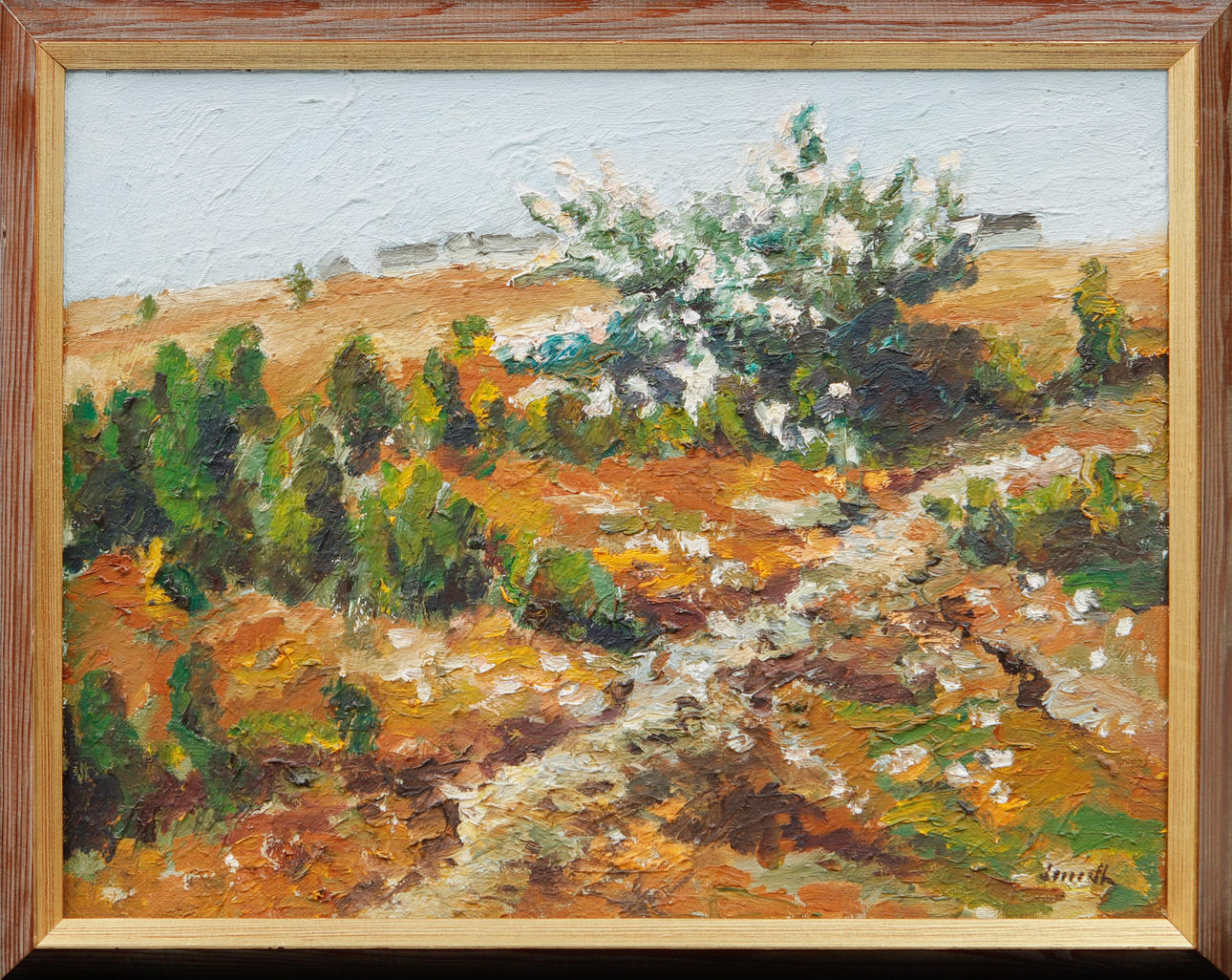 BERTIL LUNDH. Landskap med buskage, olja på duk, signerad. Konst ...