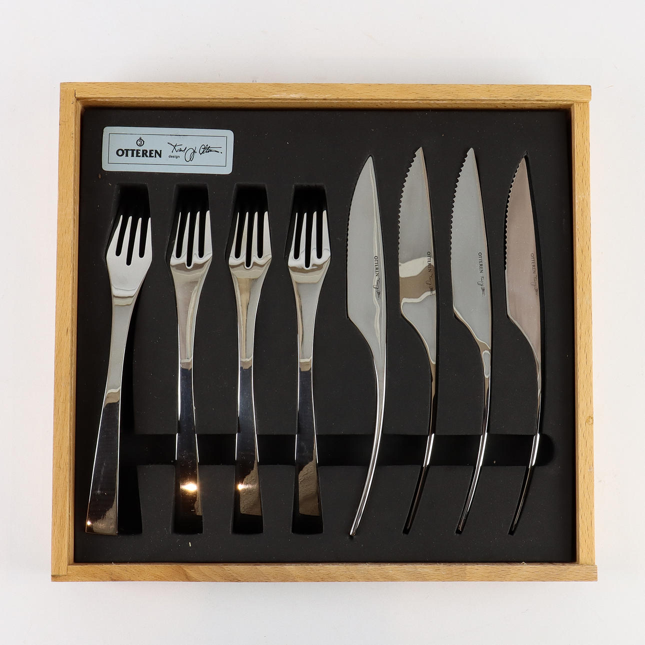 BESTICK I ETUI 8 delar, design Karl Jörgen Otteren, Norge, rostfria ...