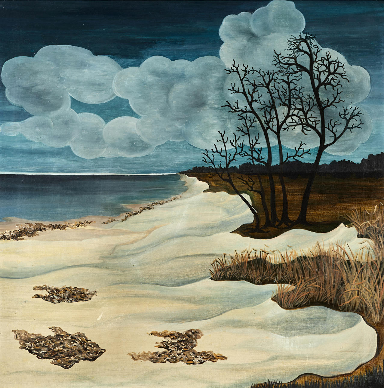 ULLA KEMPE (Eskilstuna, född 1928), "Stranden", signerad och daterad ...