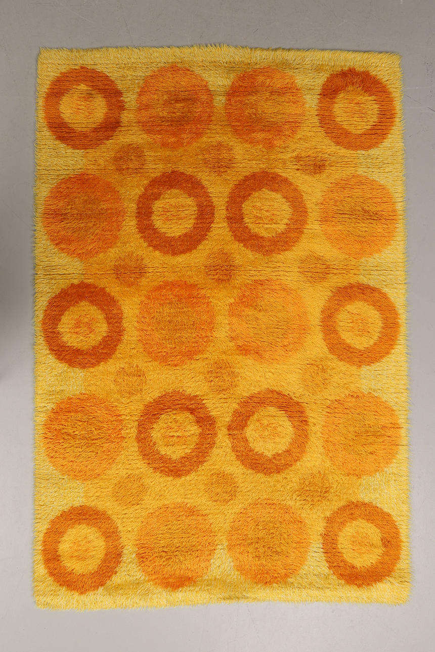 MATTA, rya, gul. 1960-tal. Mattor & Textil - Mattor - Auctionet