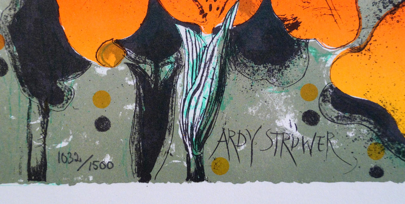 ARDY STRÜWER. färglitografi, numrerad 1032/1500. Konst - Grafik - Auctionet