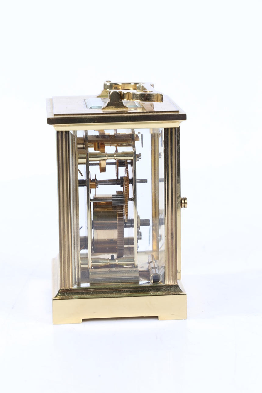 A LARGE 20TH CENTURY CARRIAGE CLOCK BY TAYLOR & BLIGH OF LONDON. Clocks ...
