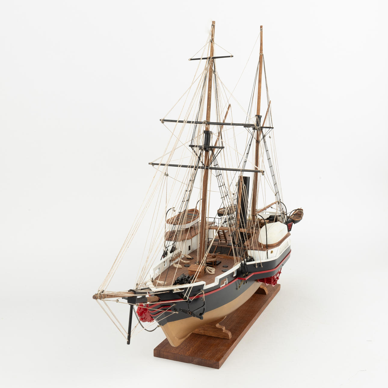 HMS THOR, fartygsmodell av hjulångarkorvett, efter förebild från 1840 ...