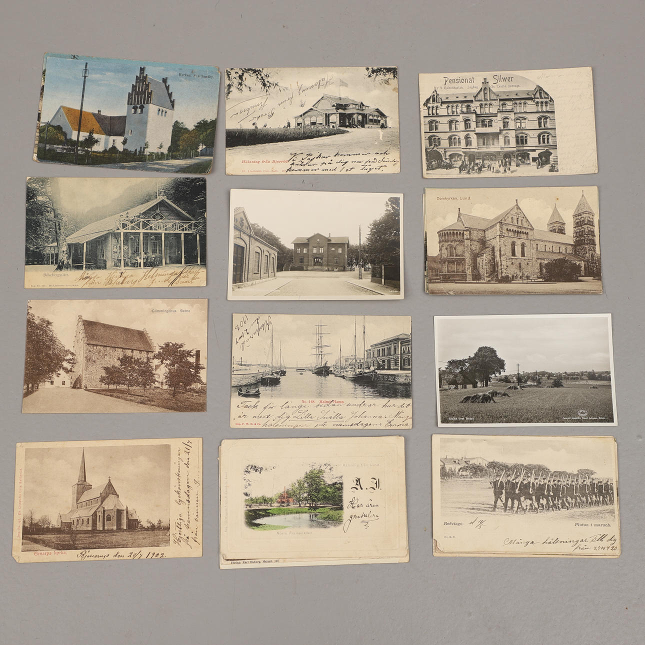 VYKORT/BREVKORT, 60 st, motiv från Skåne, omkring 1800/1900-tal. Övrigt ...