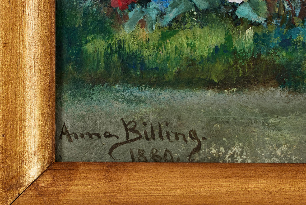 ANNA BILLING. I växthuset. Konst - Måleri - Auctionet
