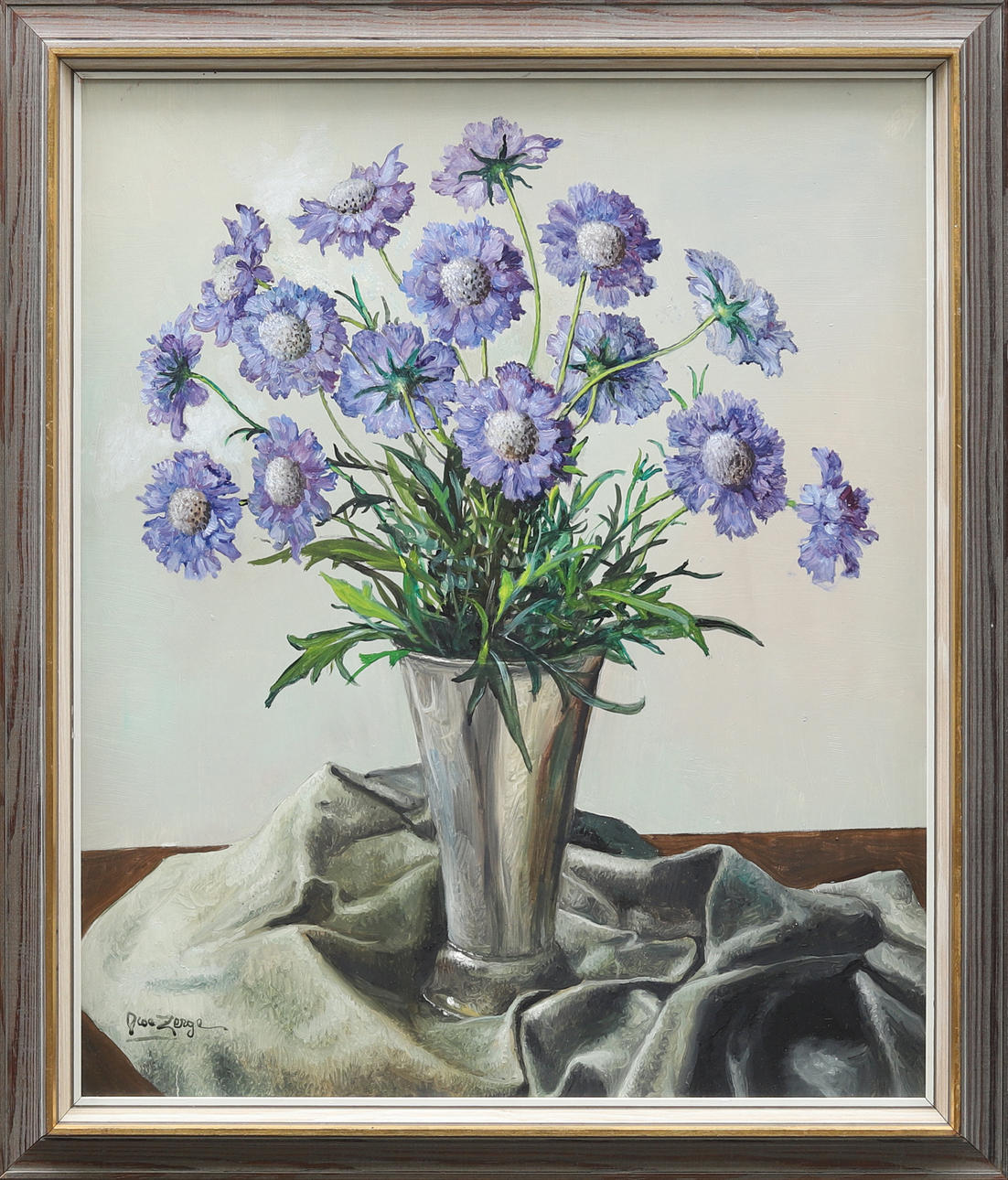 OWE ZERGE. Stilleben, olja på pannå, signerad. Konst - Måleri - Auctionet