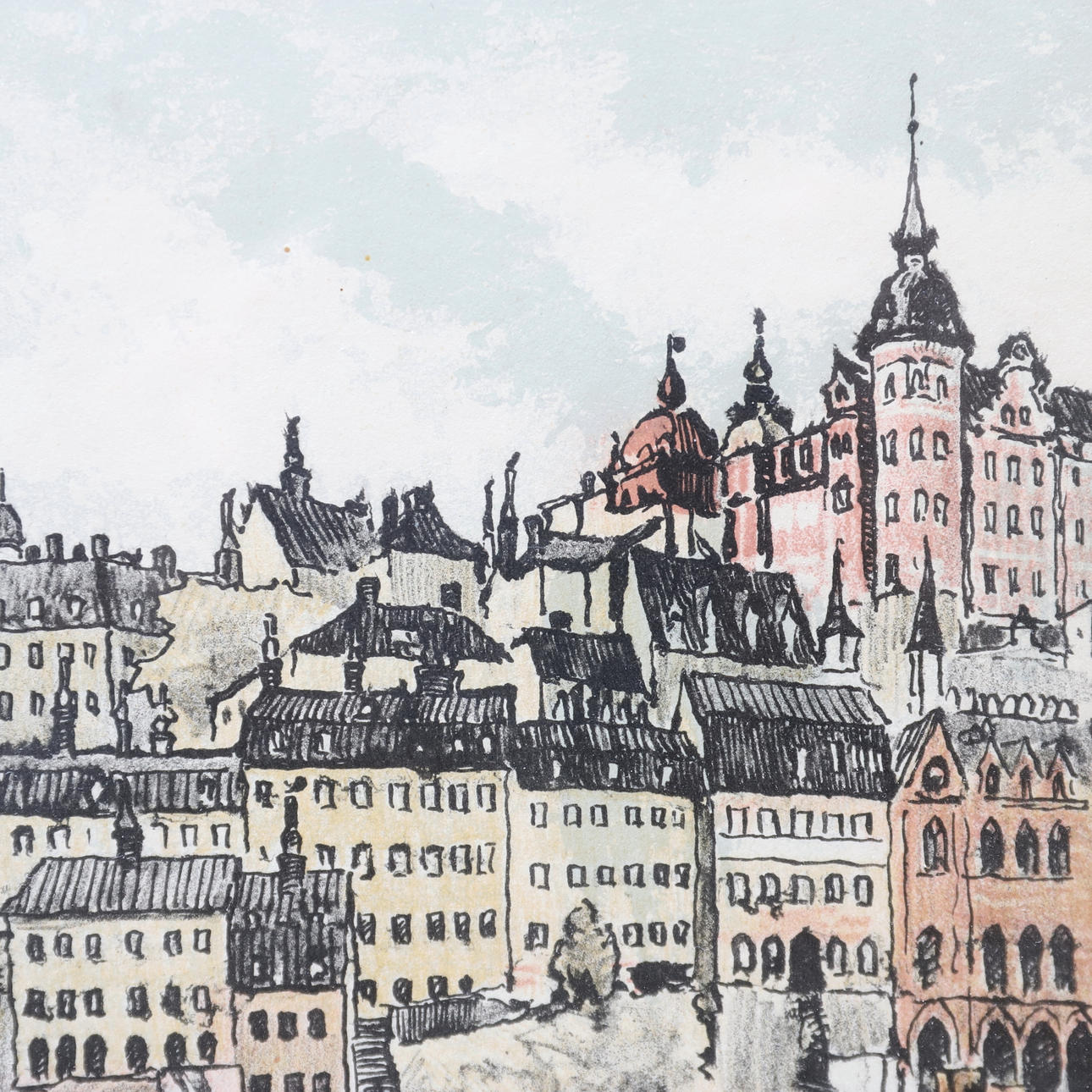 ROLF ERIKSSON. Stockholmsmotiv, akvarell, signerad R. Eriksson. Konst ...