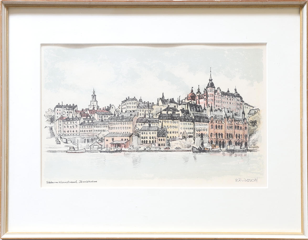 ROLF ERIKSSON. Stockholmsmotiv, akvarell, signerad R. Eriksson. Konst ...