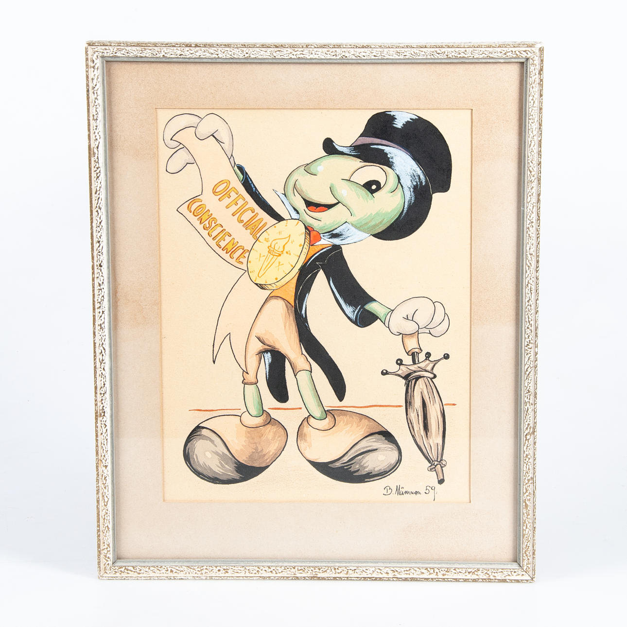 OIDENTIFIERAD KONSTNÄR. Benjamin syrsa. Konst - Måleri - Auctionet