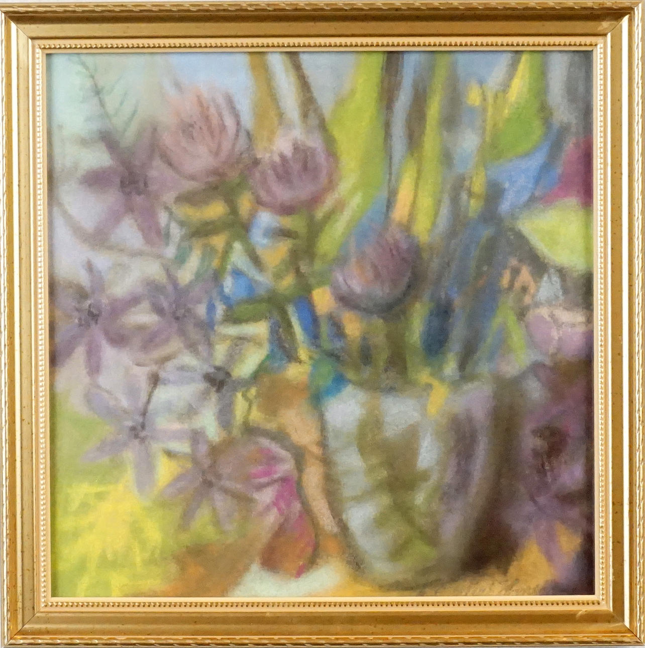 ASTRID FORSELIUS JOHNSON (1913-2003), tavlor 2 st, pastell, Blommor ...
