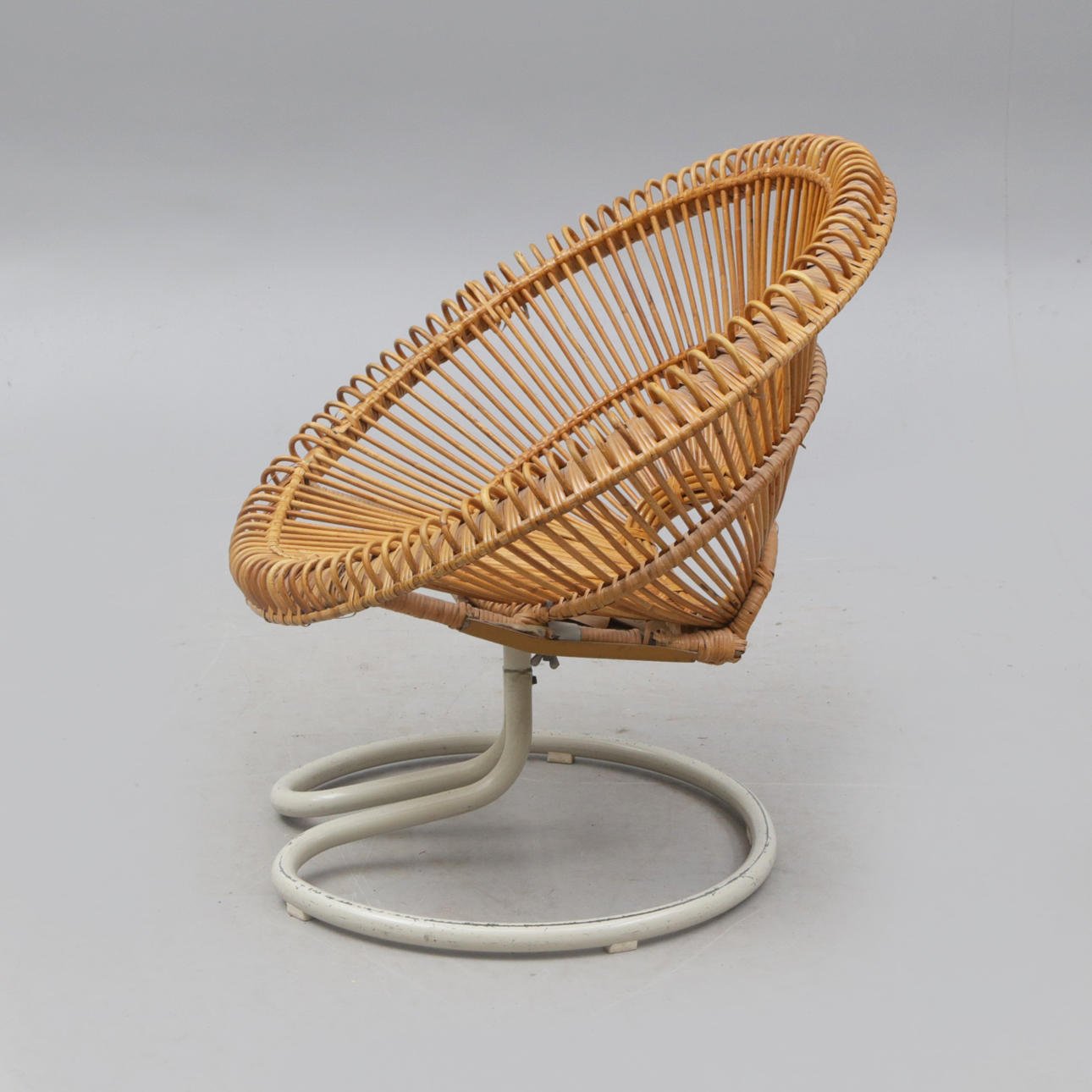 STOL, rotting/metall "Rondo" Göte Möbler, Nässjö. Möbler - Fåtöljer ...