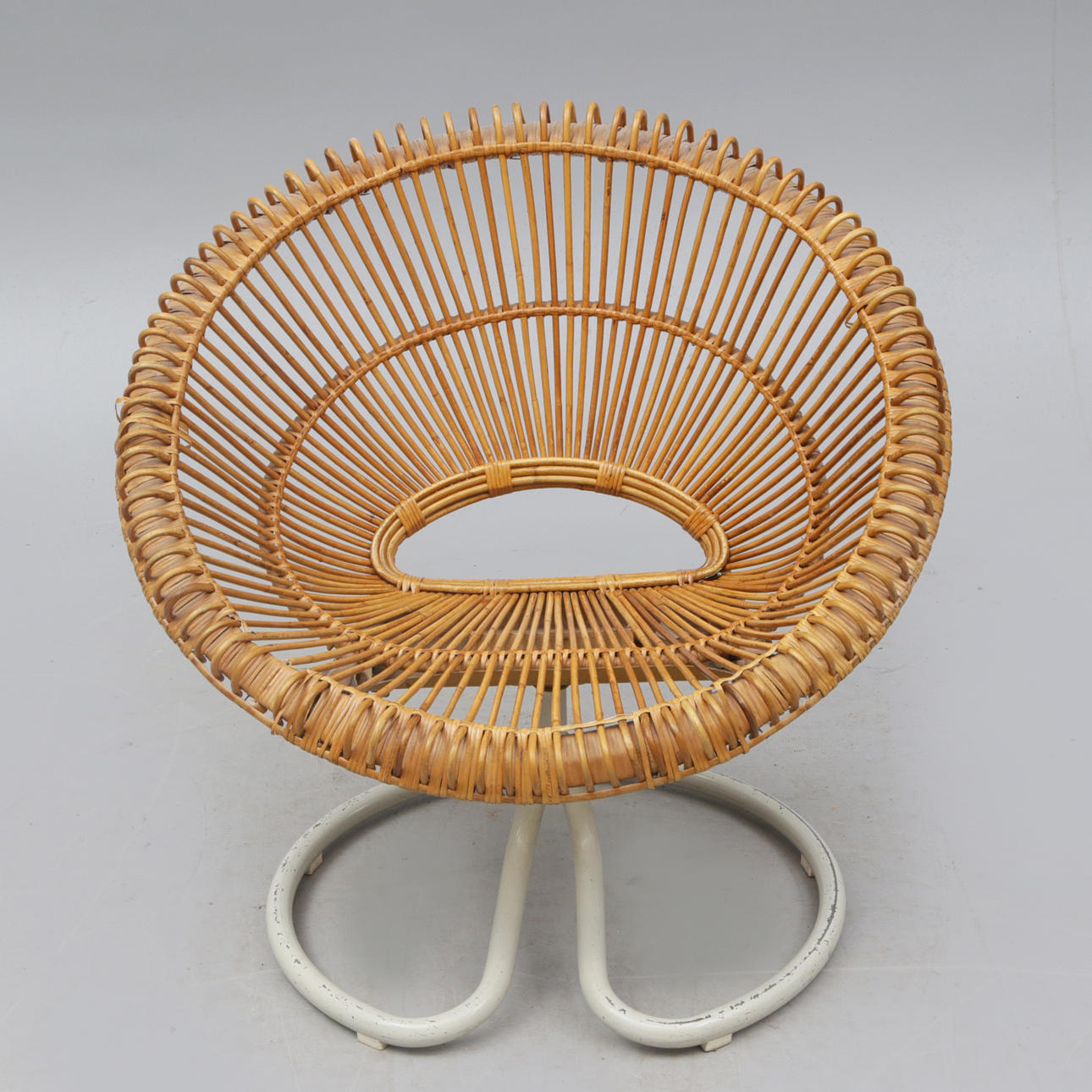 STOL, rotting/metall "Rondo" Göte Möbler, Nässjö. Möbler - Fåtöljer ...