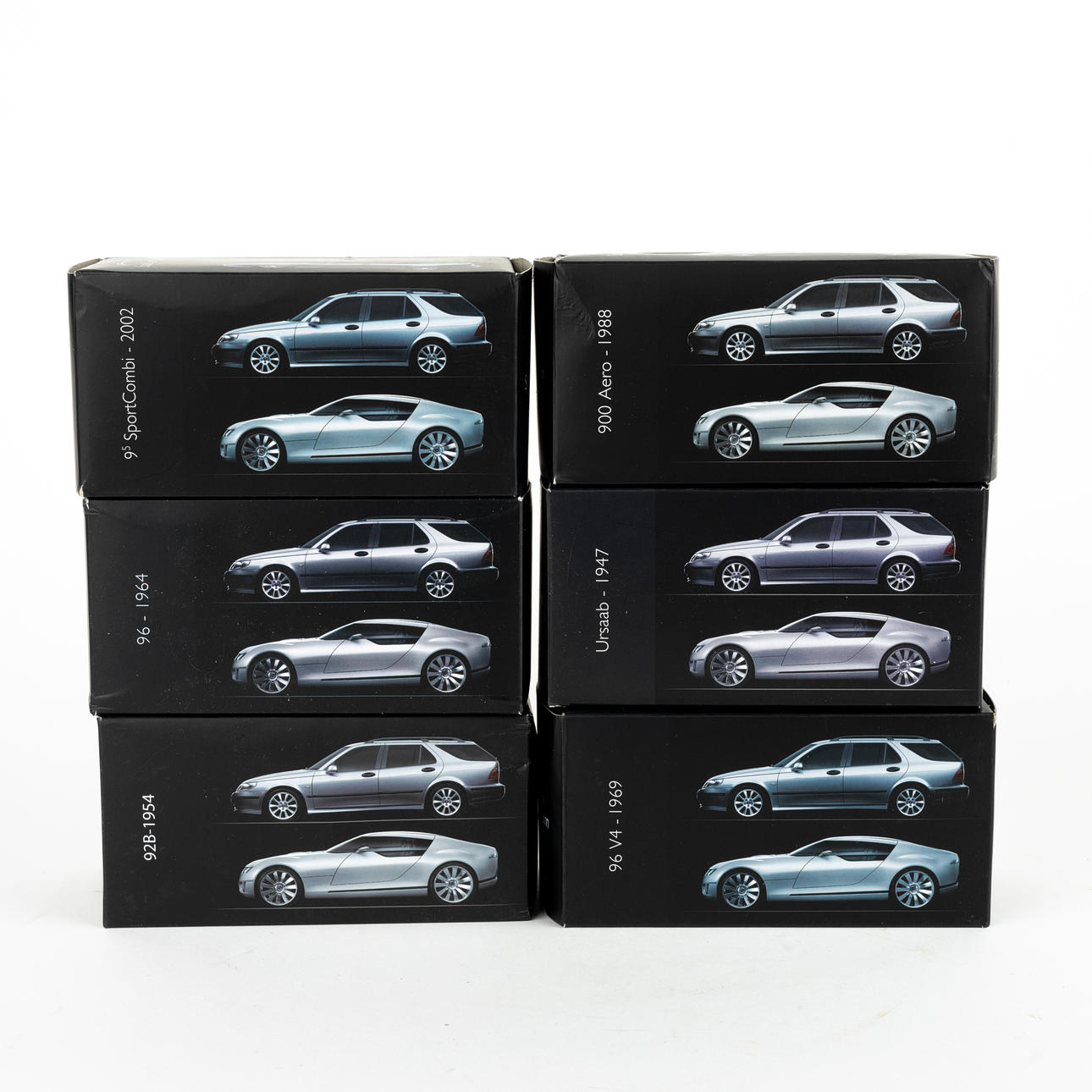 SAAB CAR MUSEUM COLLECTION, 6 st modellbilar, Edition Atlas Collections ...