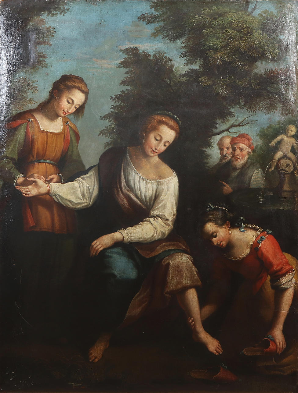 FRANCESCO CURRADI (1570-1661) EFTER. “Bathsheba's bath”. Art ...