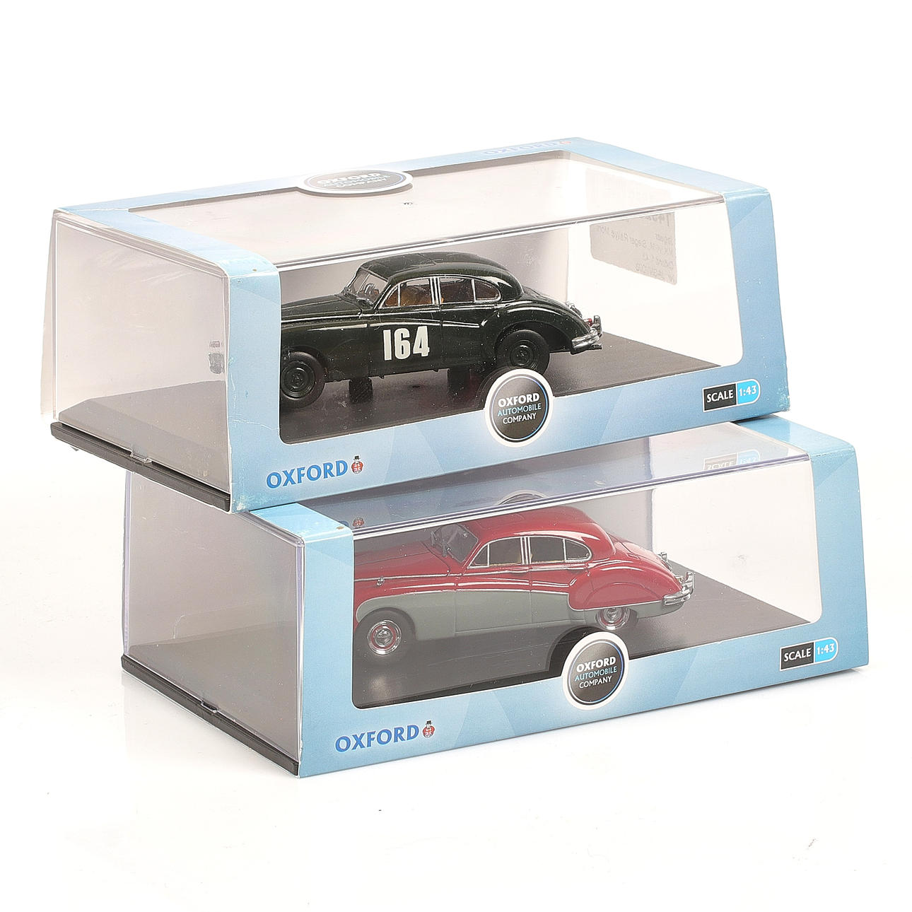 MODELLBILAR, 2 st, metall/resin, Jaguar MK VII & Jaguar MK8, Oxford ...