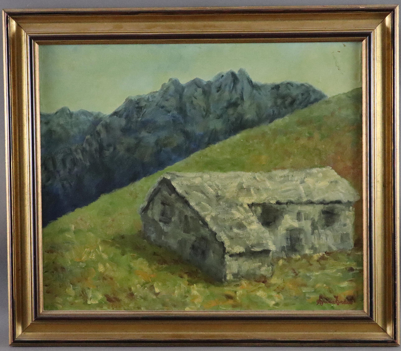 ARENA, ANNA. - Hut in mountain landscape, 2nd half of the 20th century ...