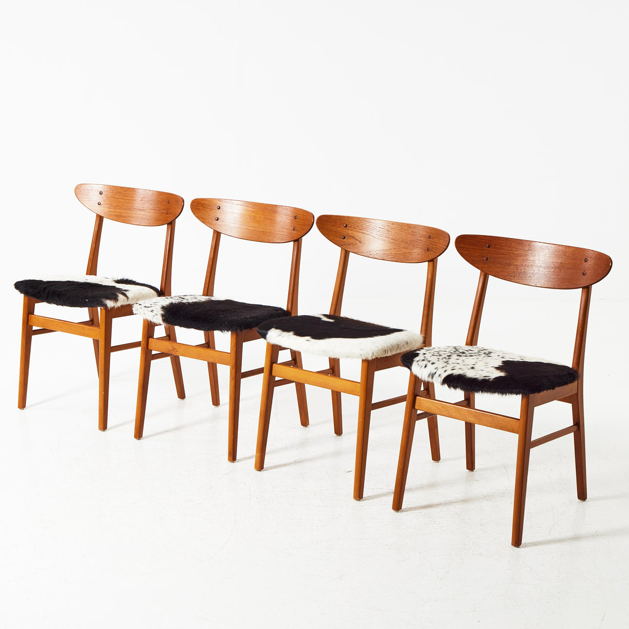 IKEA. "Monaco", stolar, 4 st, Farstrup, 1960-tal, ryggbricka i teak ...