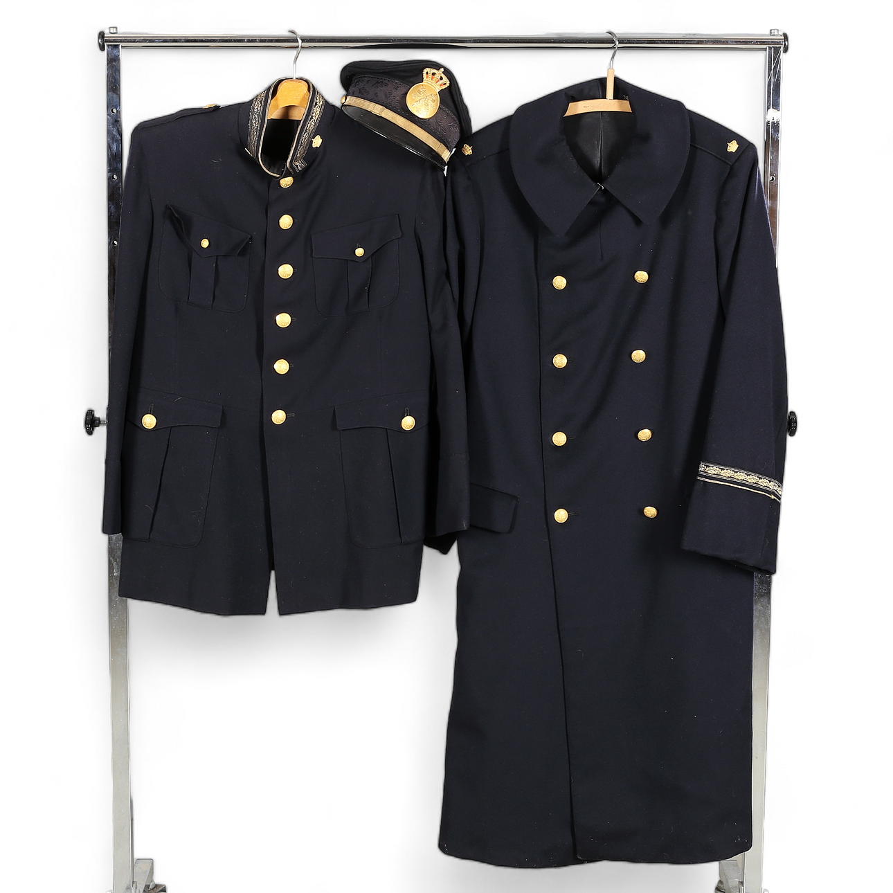 POLISUNIFORM, 3 delar, vinter/sommar, Sverige, 1900-tal. Vapen ...