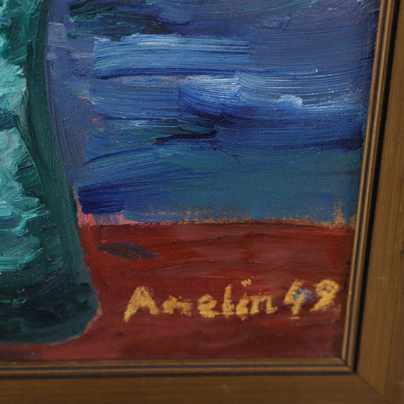 ALBIN AMELIN. Blomsterstilleben, olja på duk, signerad Amelin -49 ...