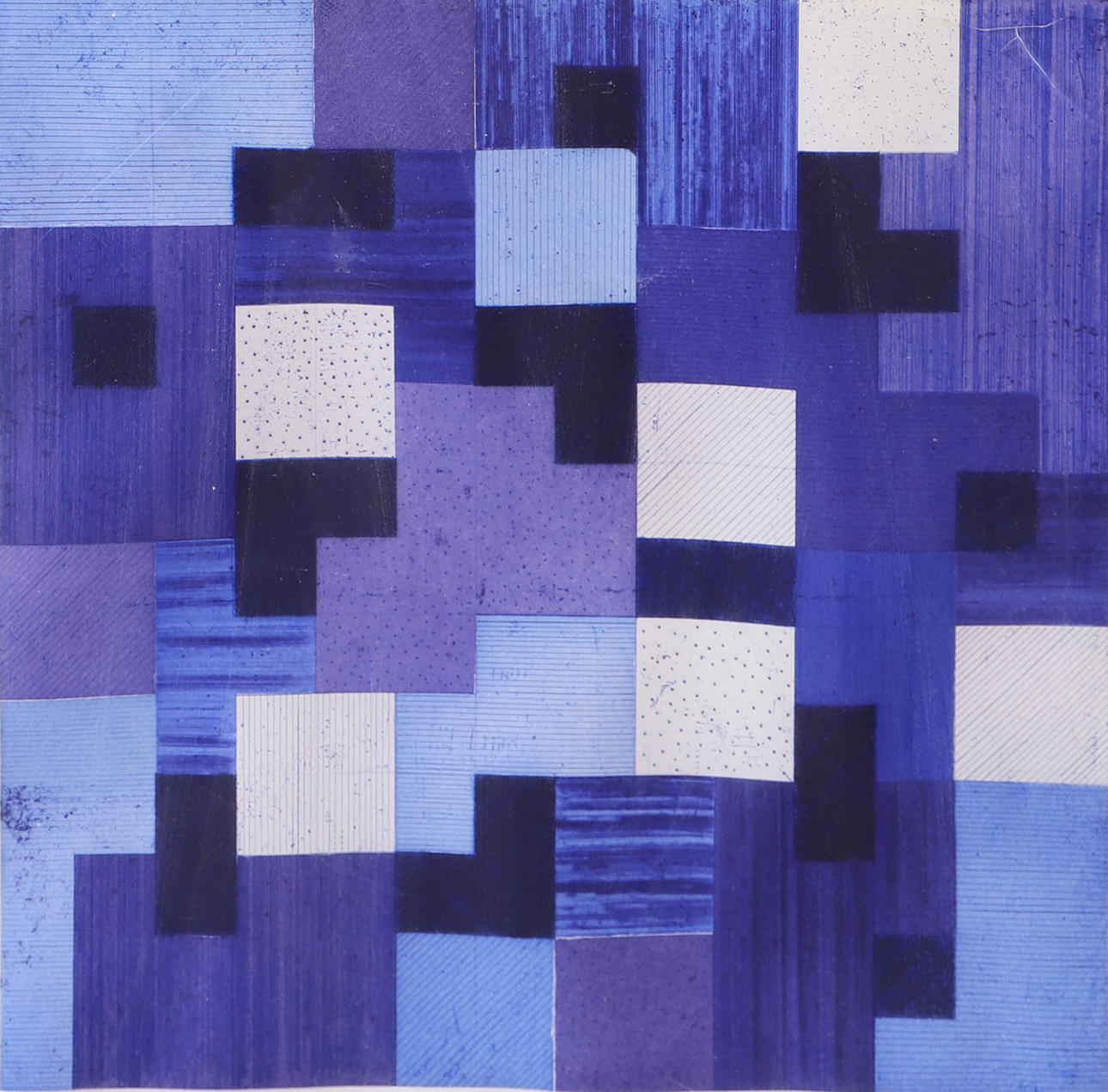 KARL GUSTAF NILSON. “Squares”, lithograph in colours, signed K.G ...