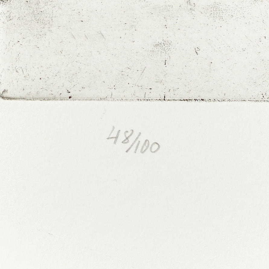 PÄR GUNNAR THELANDER (född 1936). "Arbete", ur mappen "7 etsningar 1975 ...