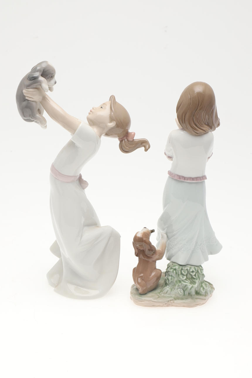 EN SAMLING AV FYRA LLADRO-FIGURER FÖR ATT INKLUDERA ”DE BÄSTA VÄNNERNA”. Keramik & Porslin ...