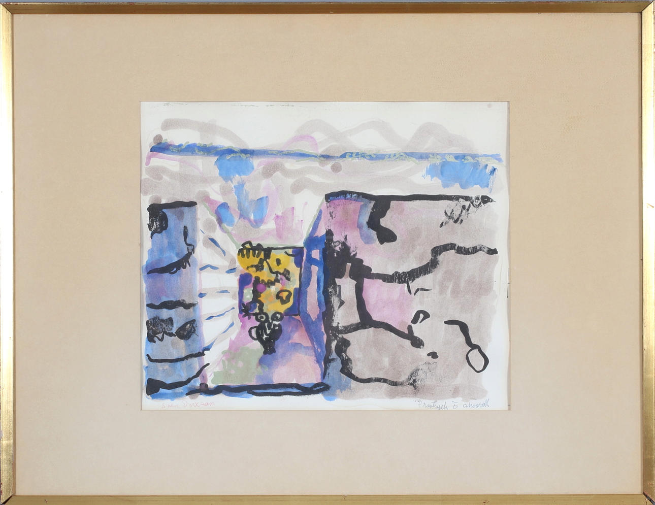 SVEN X:ET ERIXSON. Composition, lithography and watercolour, signed ...