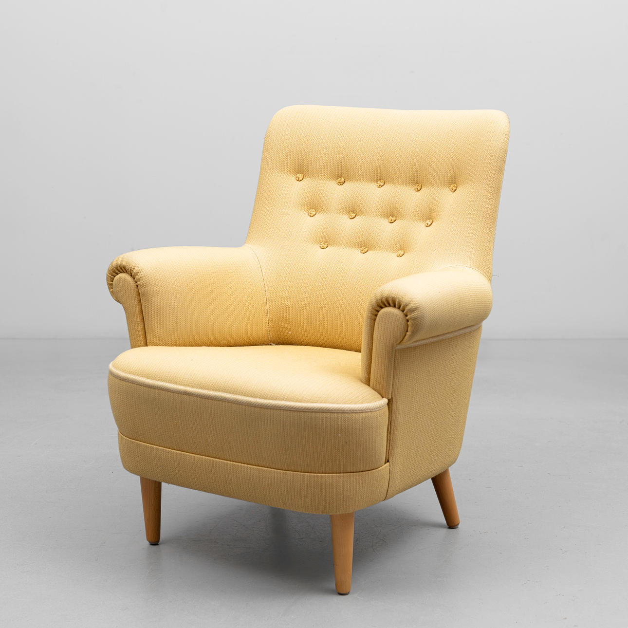 CARL MALMSTEN. FÅTÖLJ, "Hemmakväll", brickmärkt, AB O.H. Sjögren ...