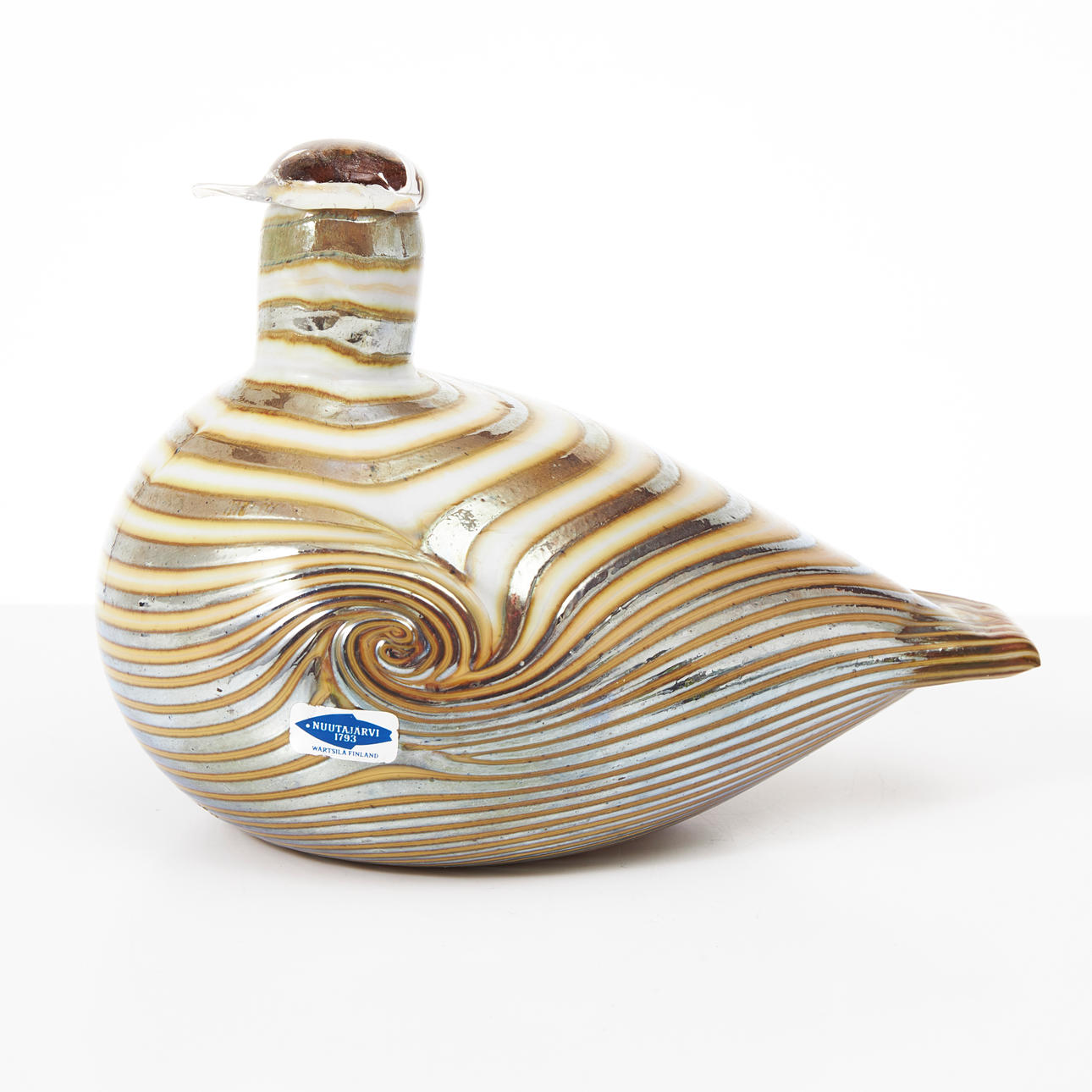 OIVA TOIKKA. Figure “Alli” (elf bird), polychrome glass, signed O ...