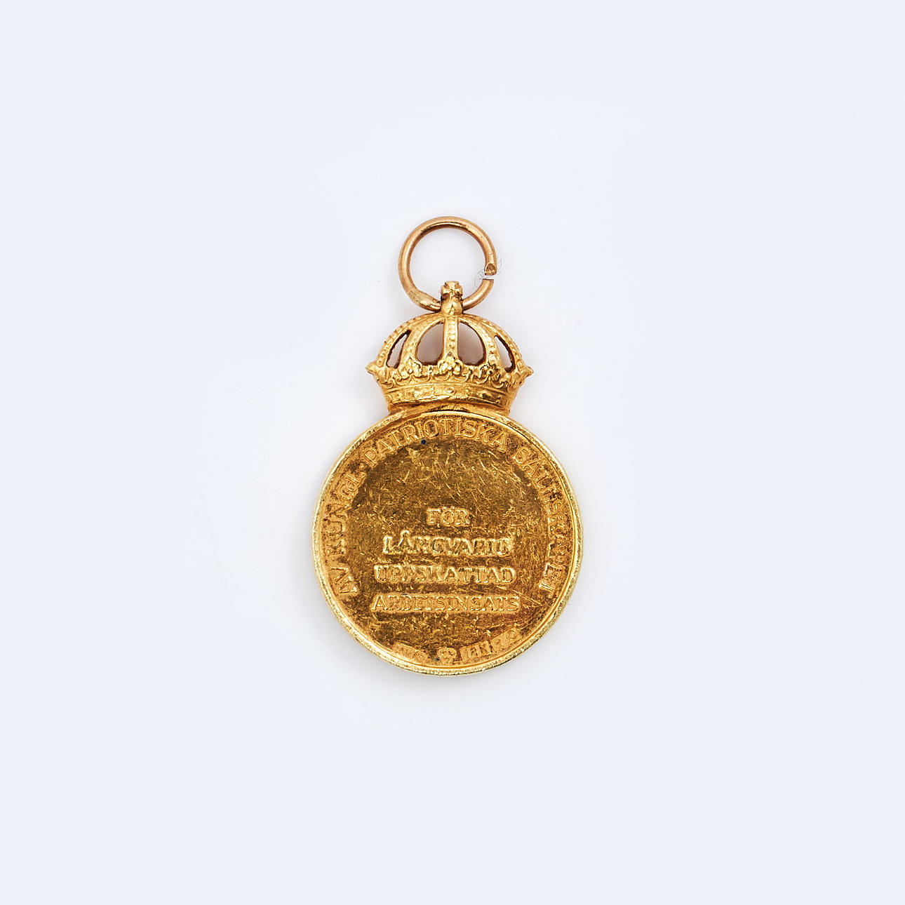 MEDALJ, 18 k guld, Kungliga Patriotiska sällskapet, Carl XVI Gustav ...