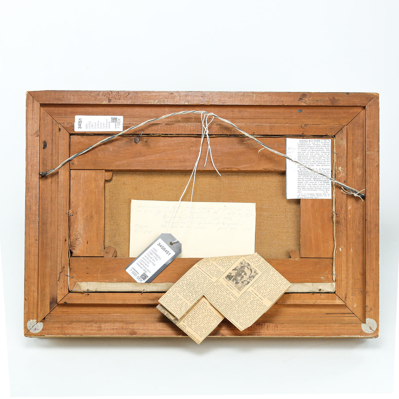 KARL CEDERBERG (1861-1904). Olja på duk, landsväg med personer ...