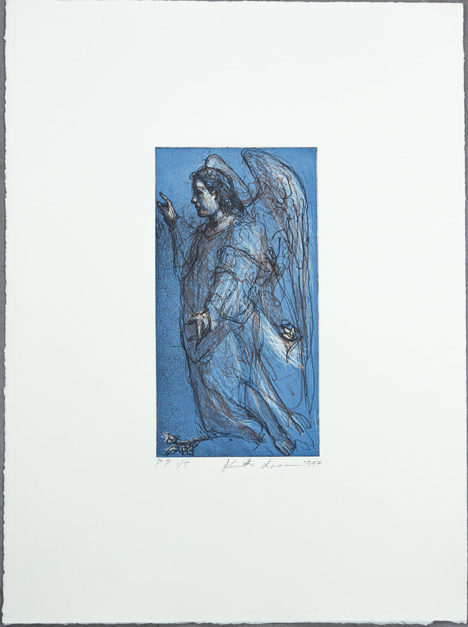 KUUTTI LAVONEN. Angel, etching, unleaved leaf. Art - Engravings ...