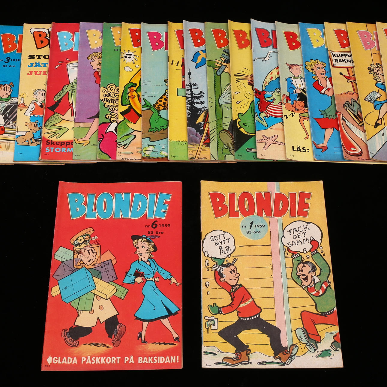 BLONDIE, serietidning, 28 st, 1958/59. Leksaker - Serietidningar ...