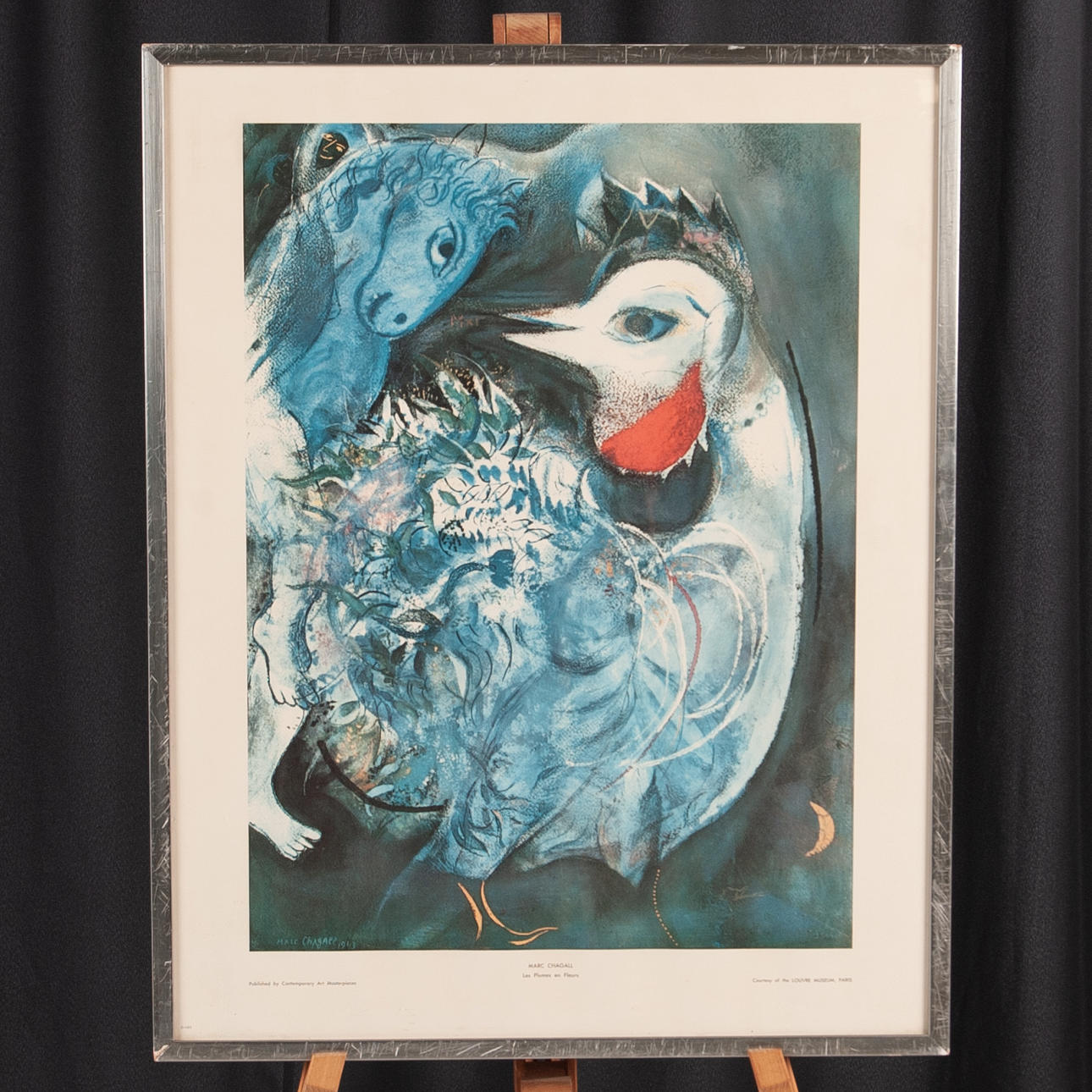 MARC CHAGALL. TRYCK, "Les Plumes en Fleurs", published by Contemporary ...