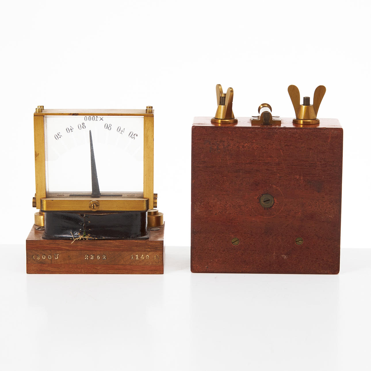 GALVANOSCOPE, galvanometers, 4, for telegraphy, made by Gebrüder Ruhstrat (1920s) and Elliott ...
