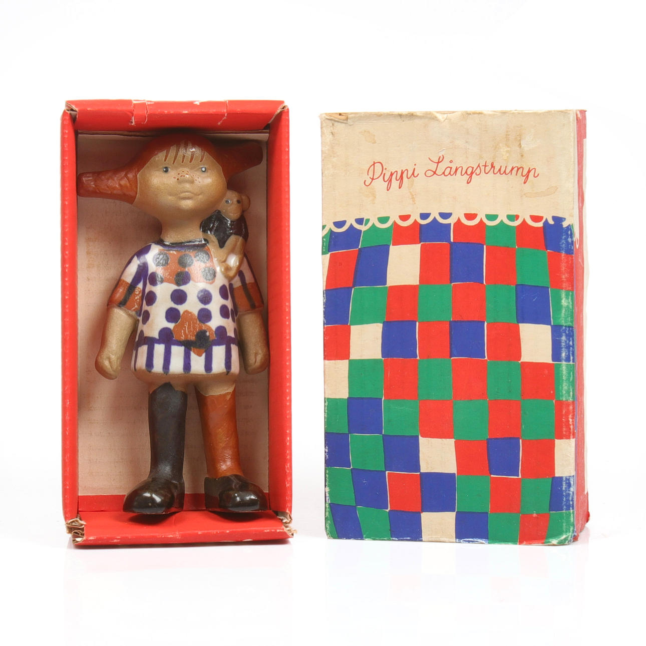 LISA LARSON. Figurine, “Pippi Långstrump”, stoneware, Gustavsberg, with ...