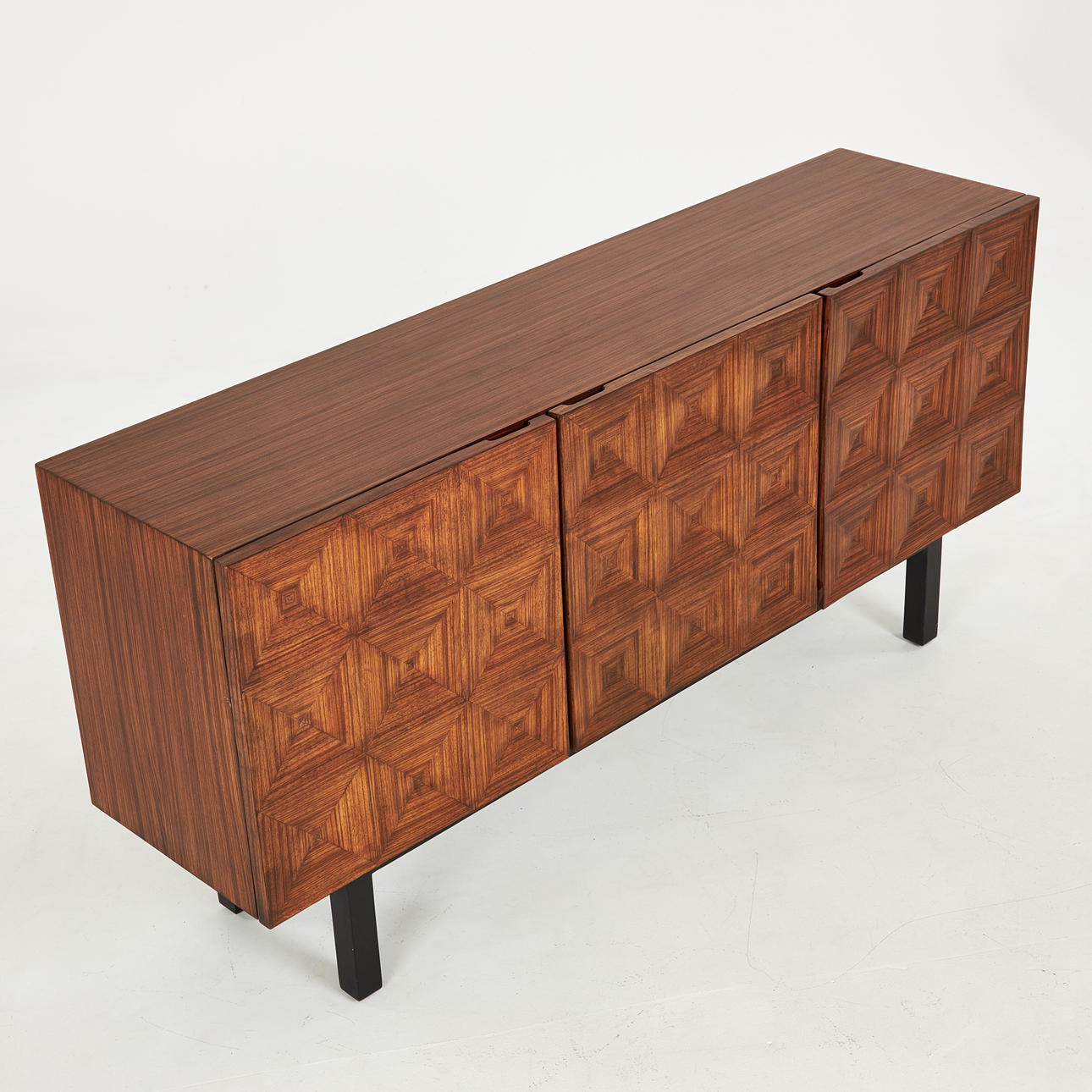A beech and zebra veneer “Credenza” bench/sideboard, Dusty Deco ...