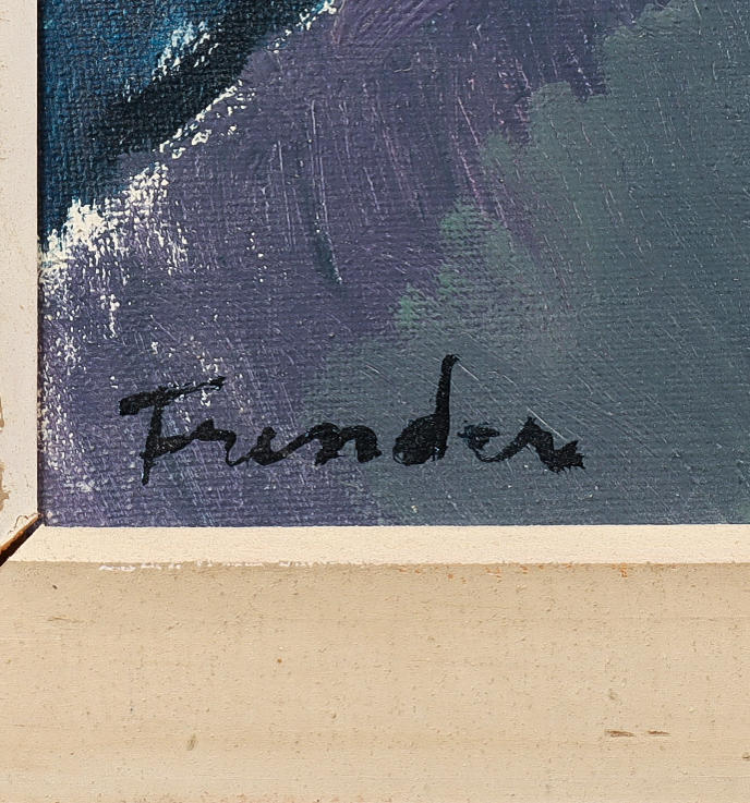 HELGE FRENDER. Olja på duk, signerad. Konst - Måleri - Auctionet