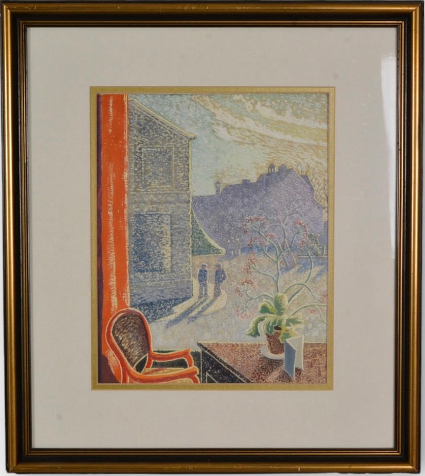 AXEL OLSON. Tillskriven. Gouache. Konst - Måleri - Auctionet