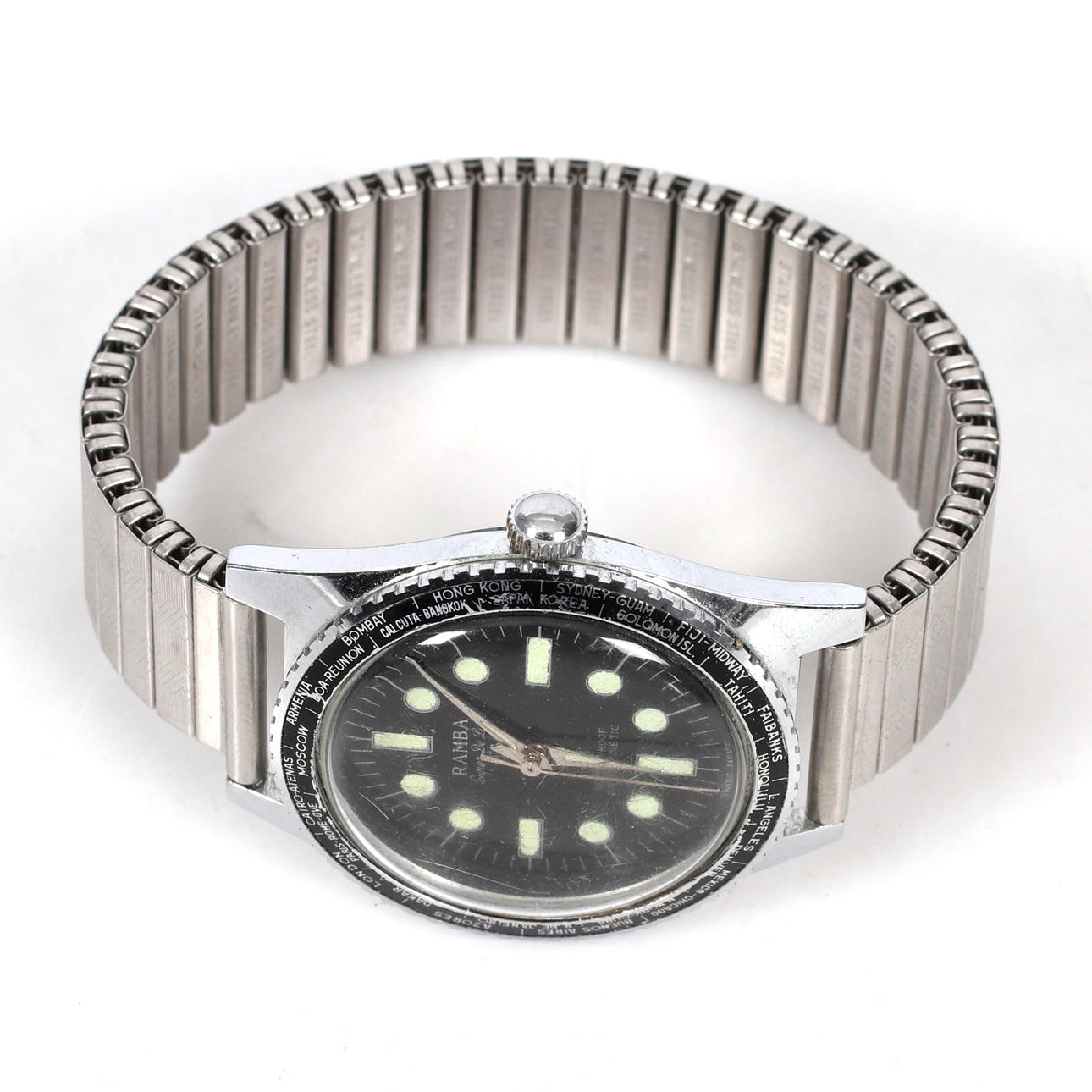 WRISTWATCH, steel, manual winding, plastic crystal, Ramba “Super De ...