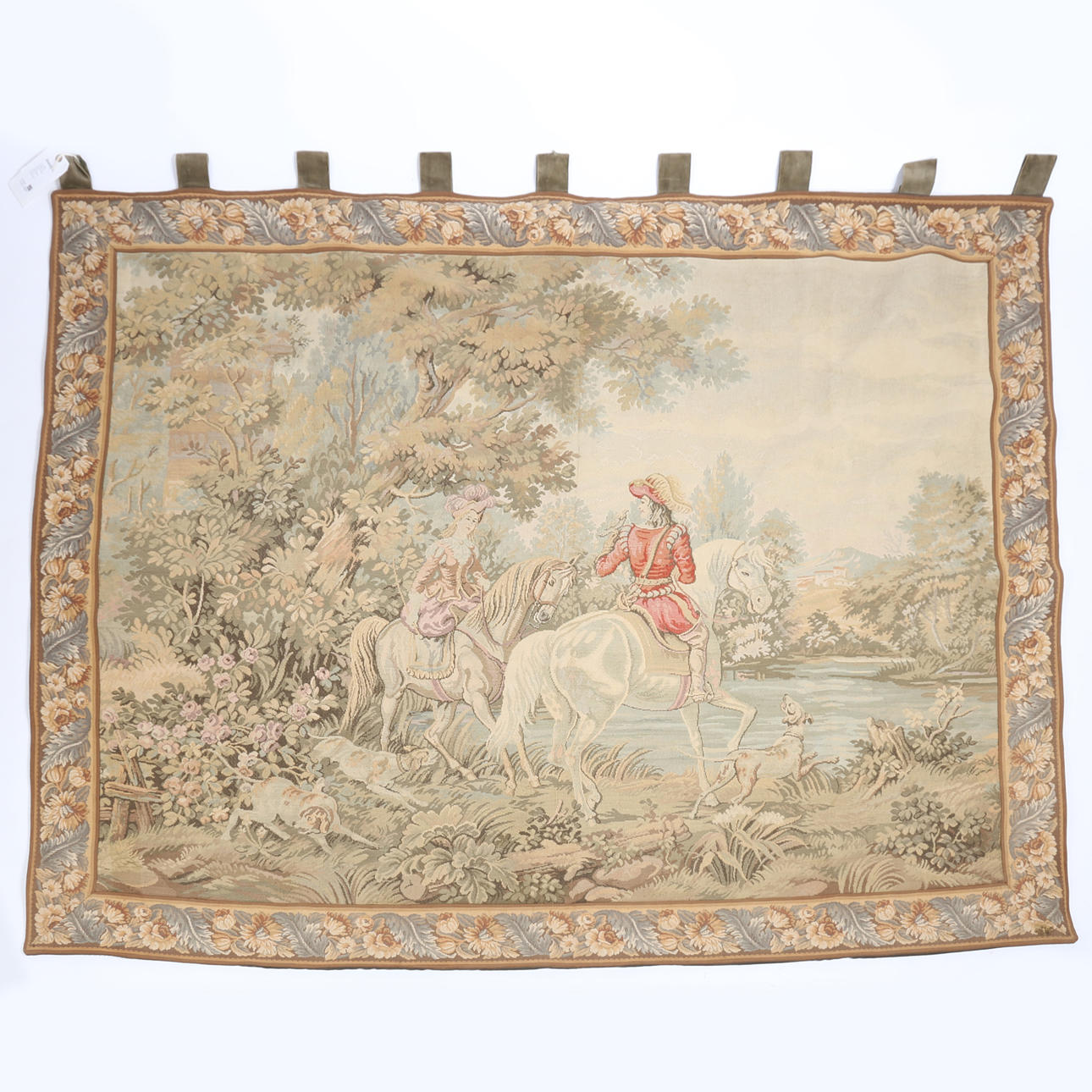 A LARGE FRENCH TAPESTRY WALL HANGING, 20TH CENTURY. Carpets & Textiles ...