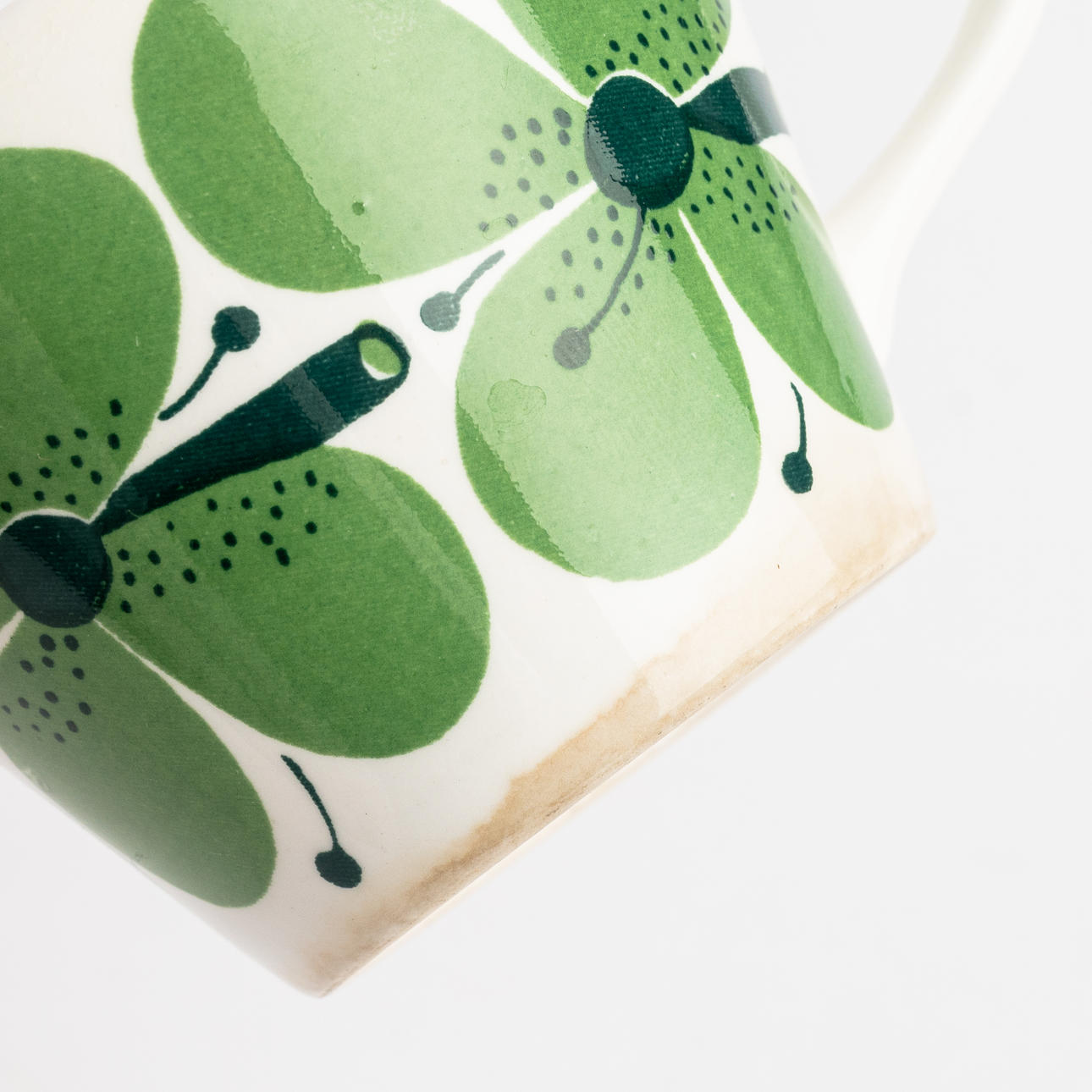 STIG LINDBERG. Coffee cups, 5 pieces, bone china “Verdi”, designed 1960 ...