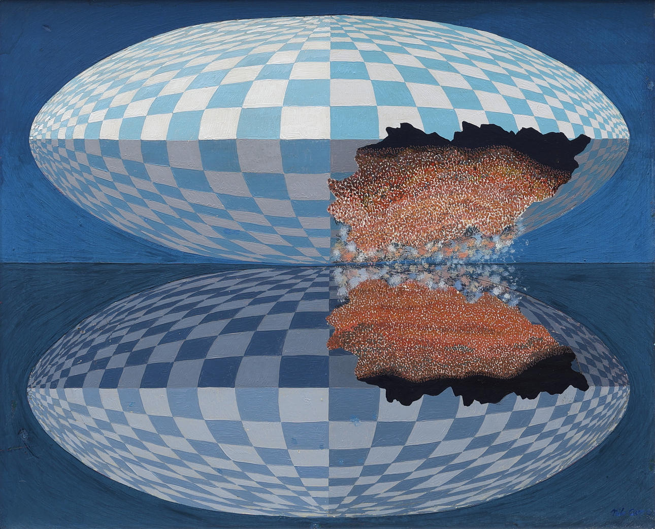 NILS ASP (1916-1987), olja på pannå, "Expansion", signerad, daterad -69 ...