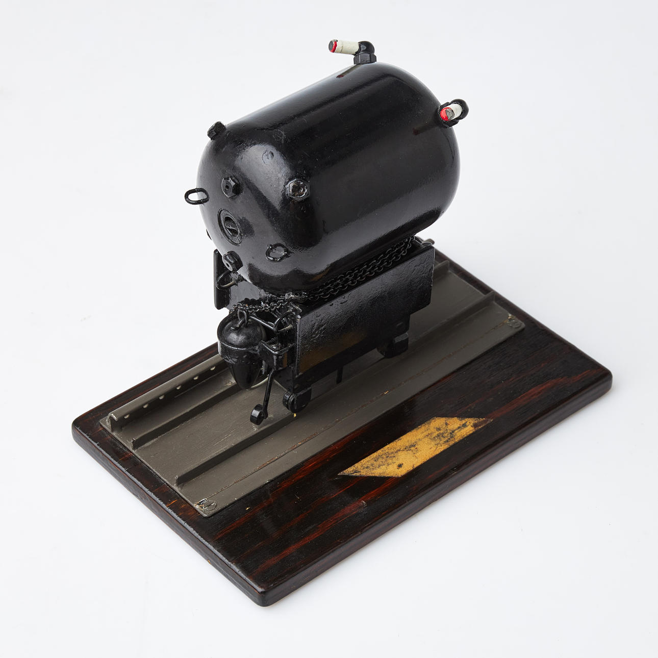 MINIATURE MODEL on stand of Svenska Flottans sjömina M/01, painted ...