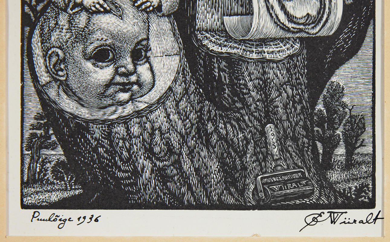 EDUARD WIIRALT. "Puulõike sünd" (The birth of wood engraving). Konst ...