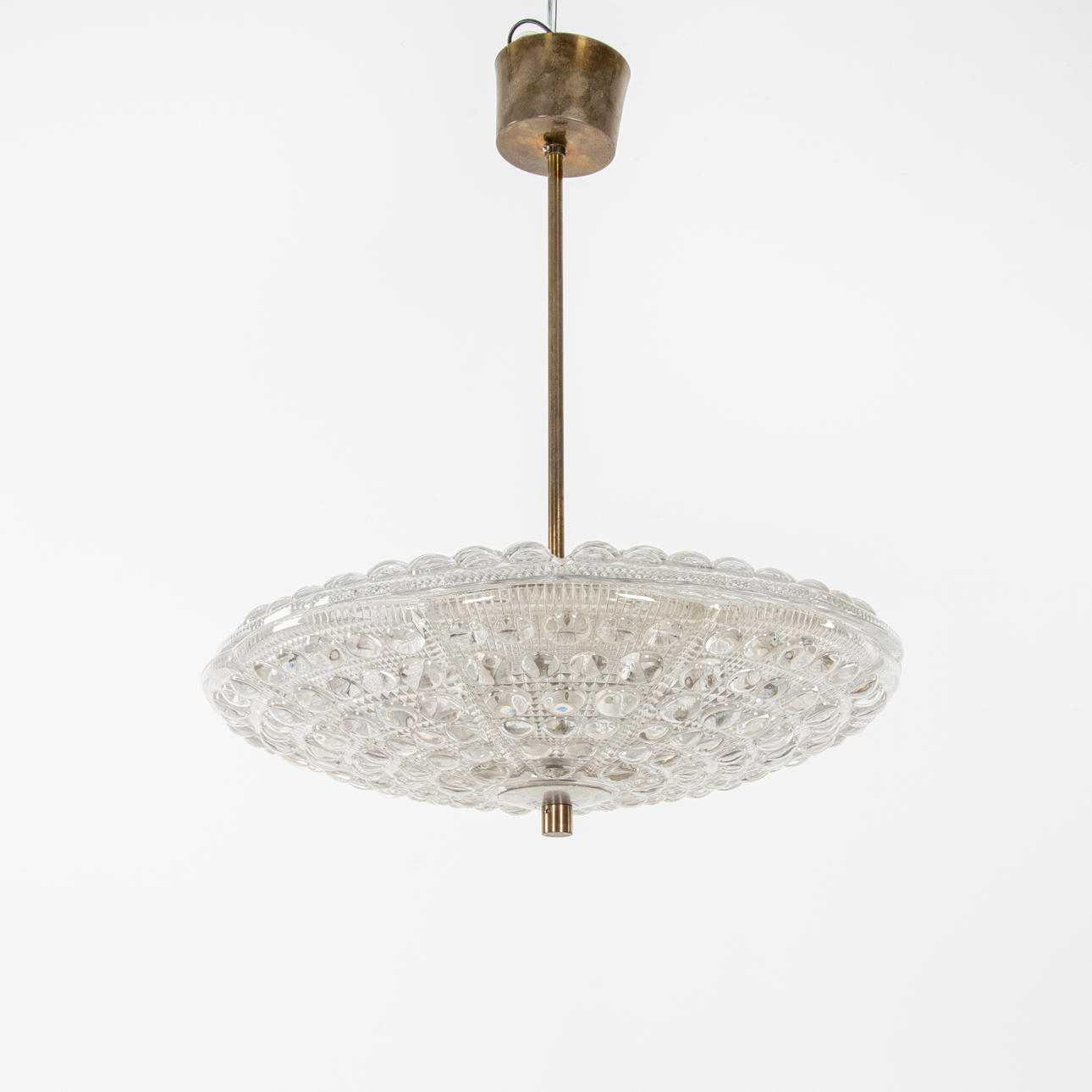 TAKPENDEL, glas och mässing, Sverige 1960-tal. Belysning & Lampor ...