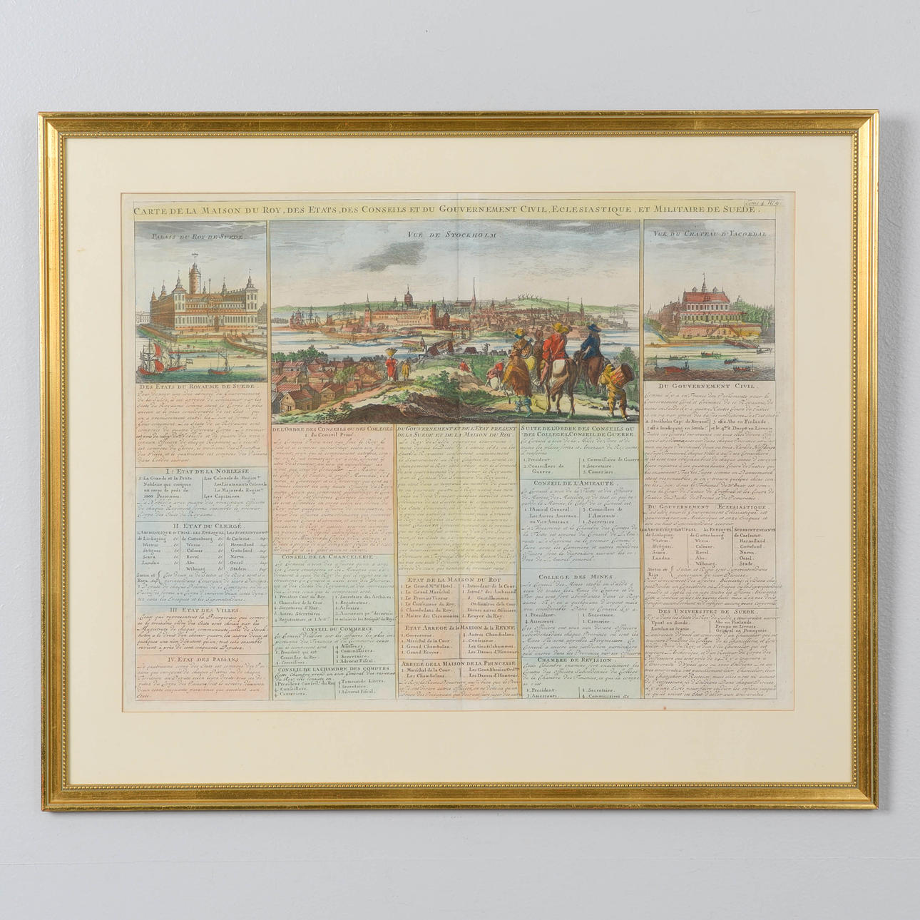 HENRI CHATELAIN. "Carte de la Maison du Roy, des Etats des Conseils et ...