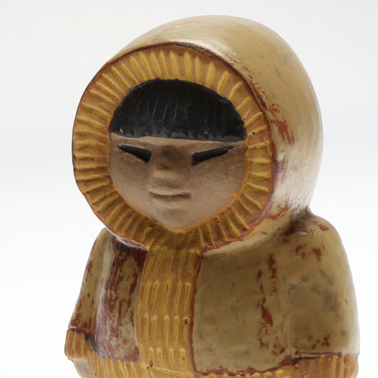 LISA LARSON. Figurin, Eskimå, ur serien "världens barn", stengods ...